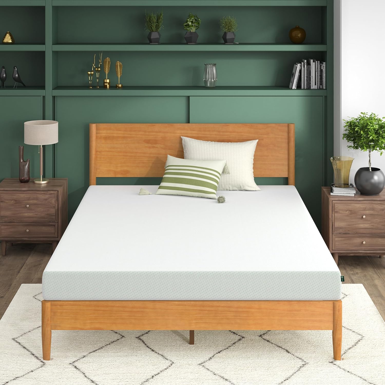 NEW ZINUS King 6 Inch Green Tea Memory Foam Mattress Fiberglass Fre PDX Deals